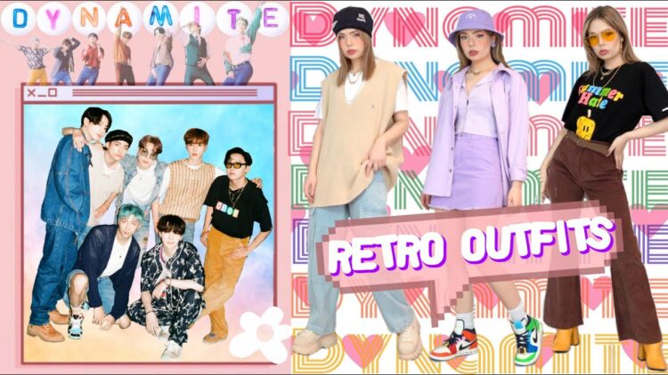 BTS DYNAMITE Retro Inspired Outfits! - Celebrity Fashion Style