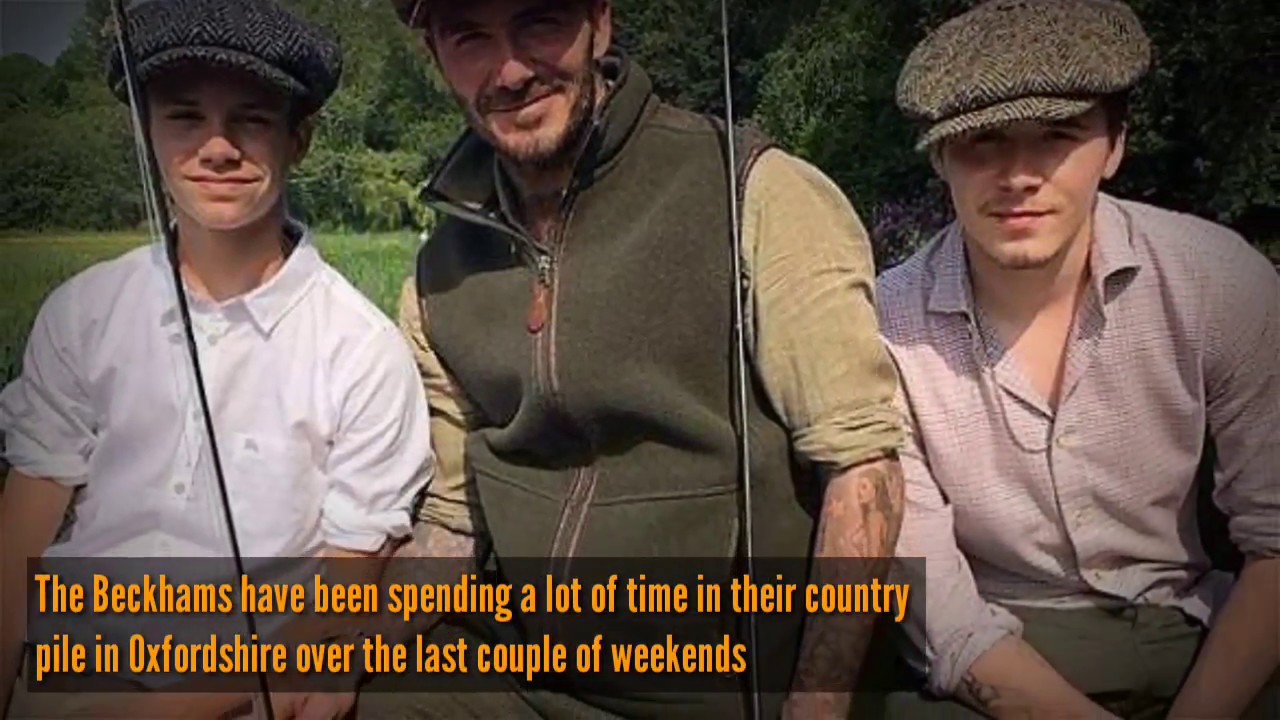 David Beckham and Sons, Wear Matching Baker Boy Hats as They Spend ...
