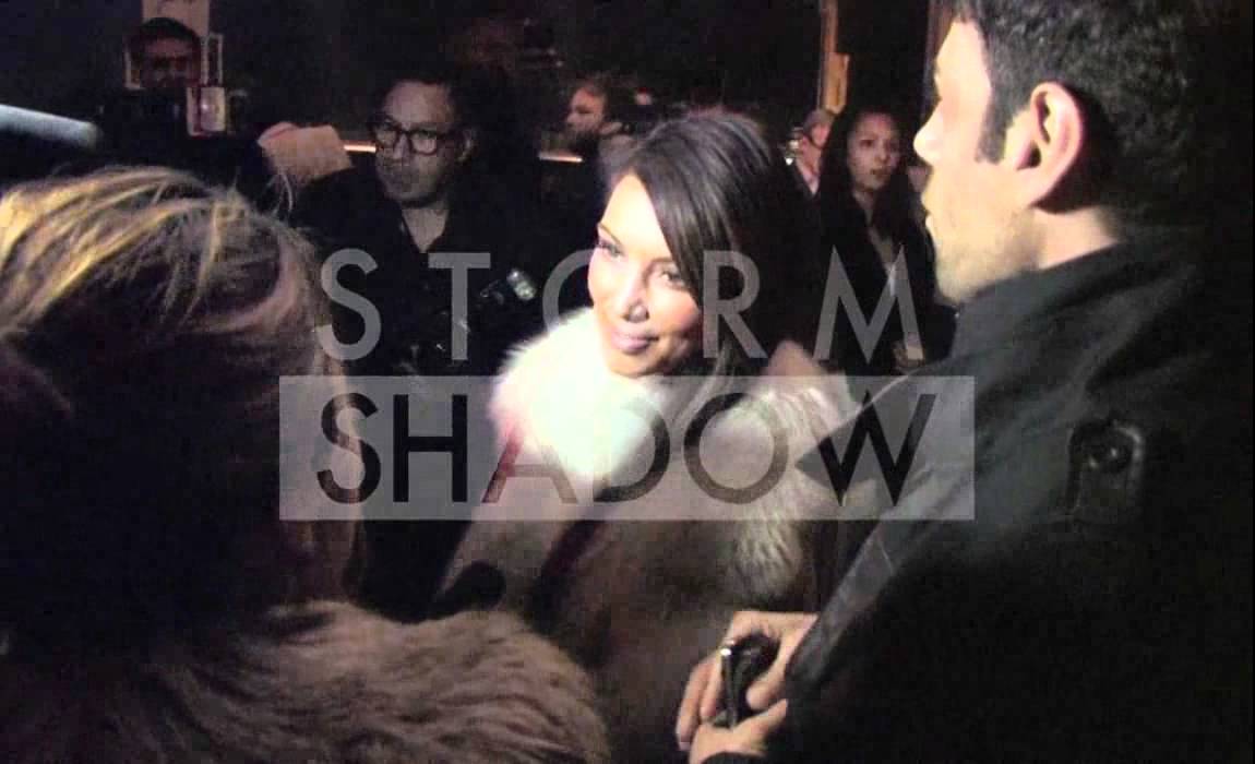 Puff Daddy and Kim Kardashian at the Kanye West fashion show in Paris ...